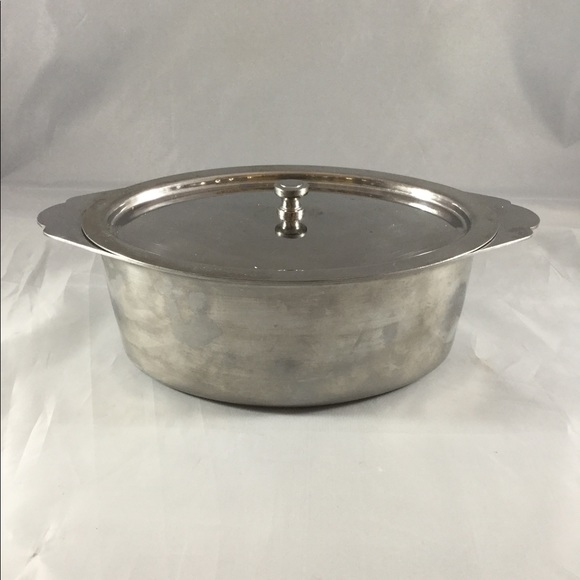 Vintage | Kitchen | 7 Stainless Steel Serving Oval Pan With Lid | Poshmark